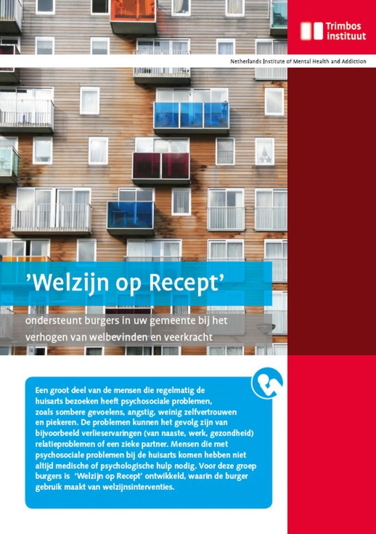 Welzijn op Recept' - Trimbos-instituut