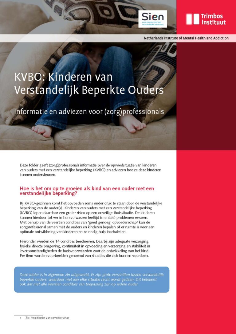 KVBO: Kinderen van Verstandelijk Beperkte Ouders - Trimbos-instituut