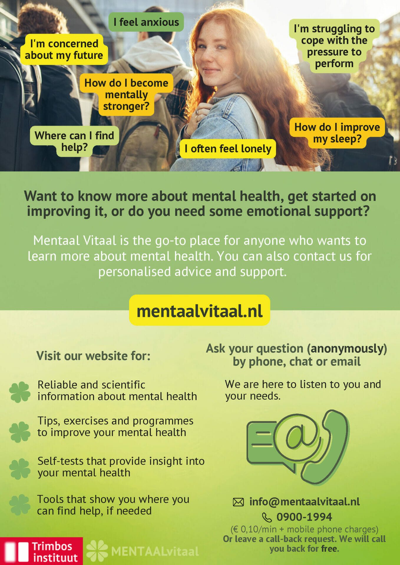 Mentaal Vitaal jongeren Engels - Trimbos-instituut