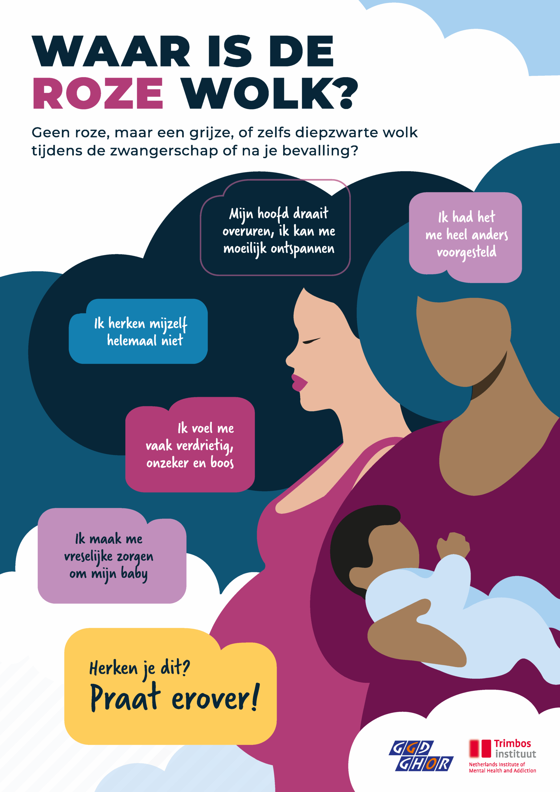 Poster ‘Waar is de roze wolk’ - Trimbos-instituut